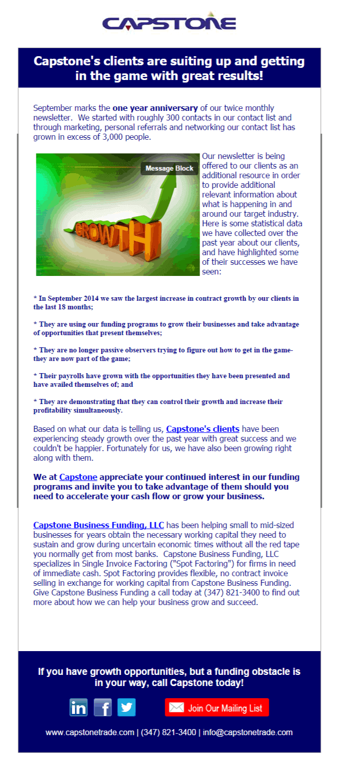 Capstone’s Clients Are Suiting Up And Getting In The Game With Great ...